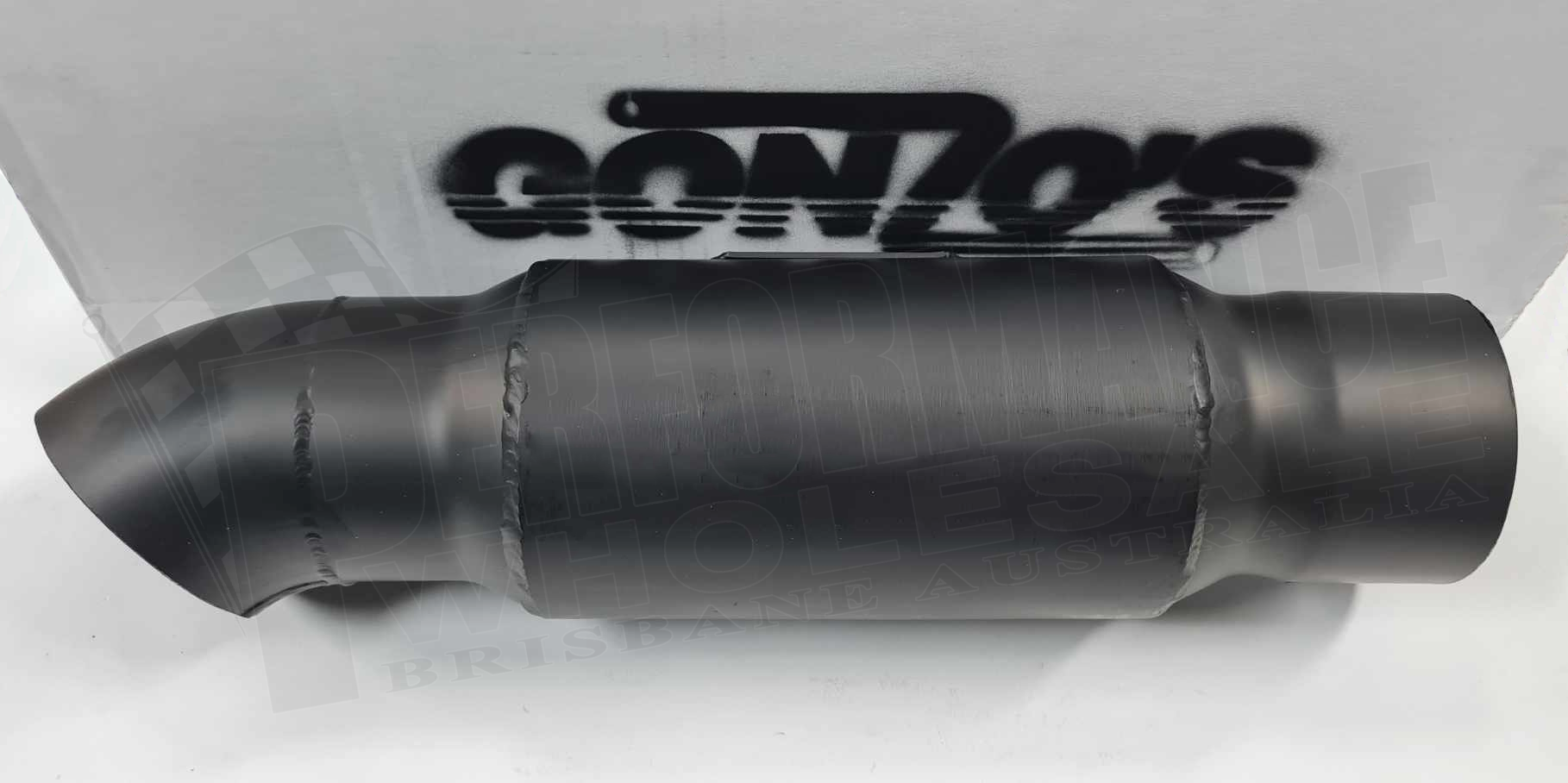 Gonzo Racing Muffler 3.5" in/out, Expand Entry, With Turndown ...